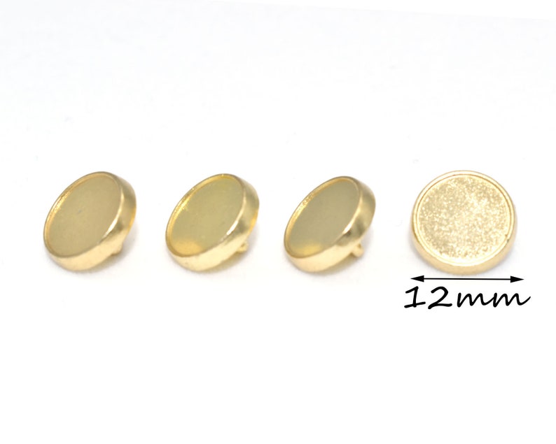 Metal Round Flat Button Gold Jacket Buttons Sewing Buttons Shank ...