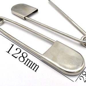 128mm Giant Safety Pin Big Over Sized Laundry Pins Kilt Pins Brooch Pin ...
