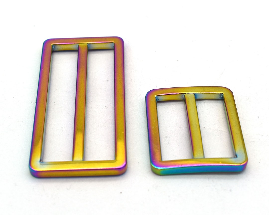 25-50mm Rainbow Belt Buckle Double Bar Buckle Adjuster Buckle - Etsy España