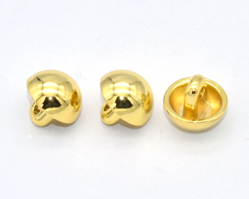9mm Rose Gold Sewing Buttons Hemispherical Fasteners Smooth Surface ...