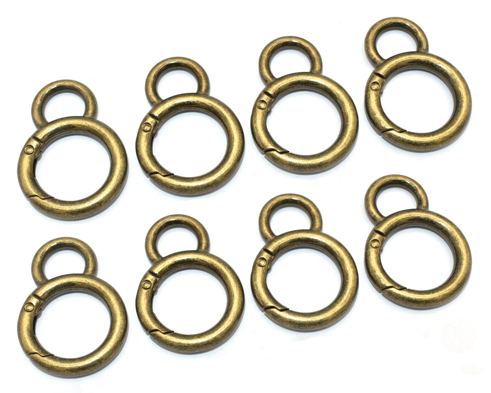 Double Loop O Rings Spring Ring Connector Bronze Snap Hook - Etsy