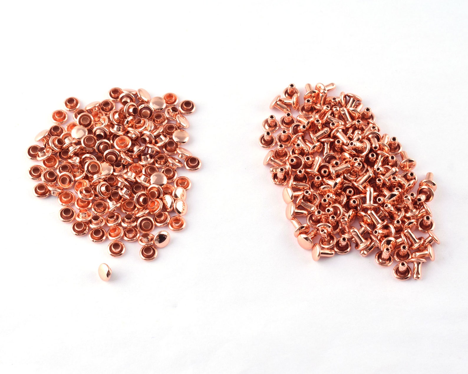 Rose Gold Double Cap Leather Rivets Fastener Snaps Metal Rapid Rivet ...
