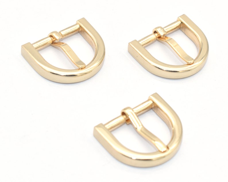 19mm Gold Adjuster Buckle Slide Buckles D Ring Leather Belt Buckle ...