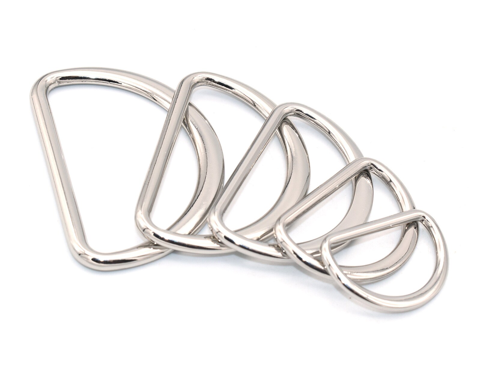 Silver metal D ring D loop connector Non welded D circles Belt | Etsy