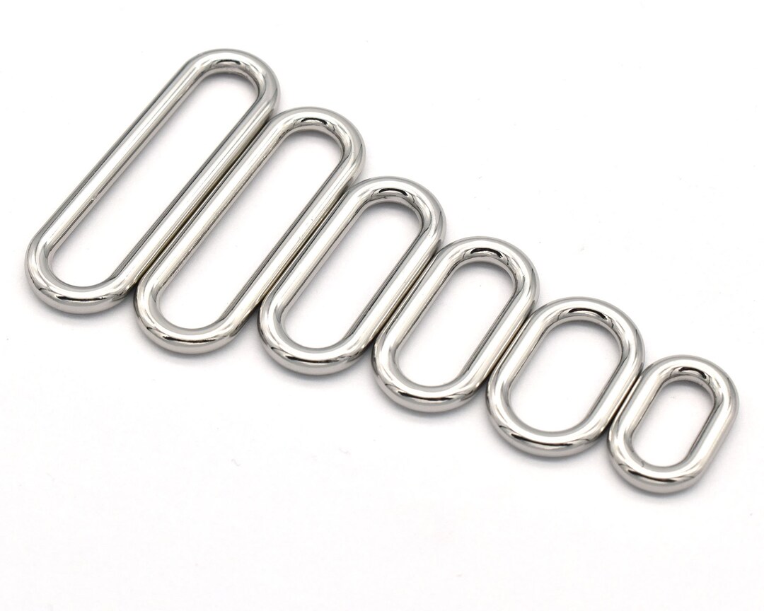 16-50mm Silver Round Oval O Ring Buckle Slide Buckles Metal Purse ...