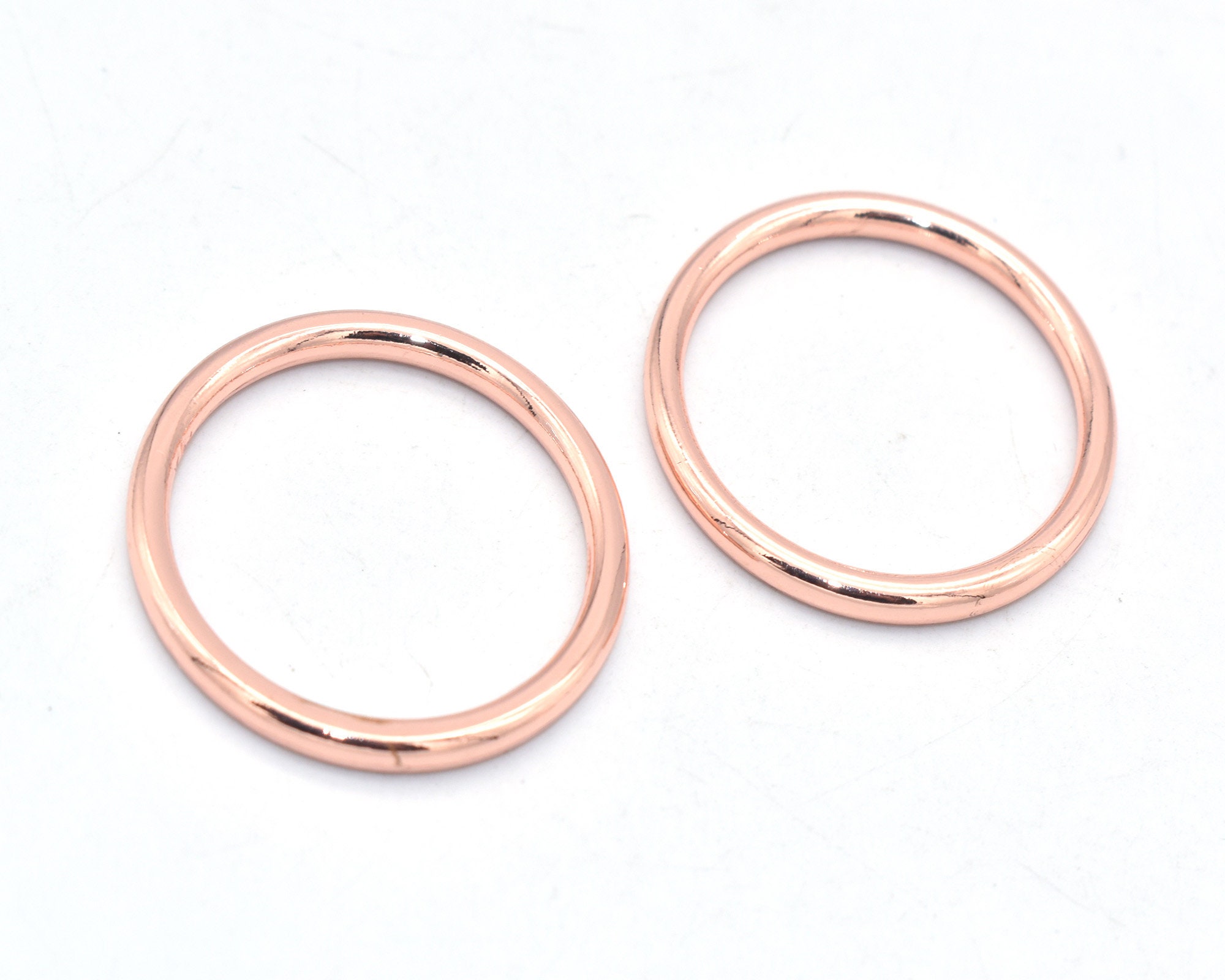 Rose Gold Round O Ring Loop Metal Closed Ring O Buckle Belt Strap ...