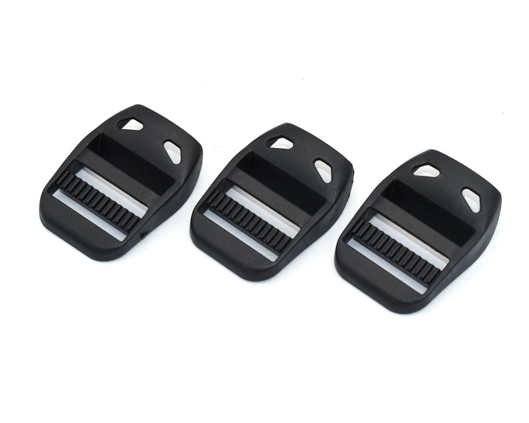 Plastic Slide Buckle Tension Locks Strap Adjuster Plastic Black ...