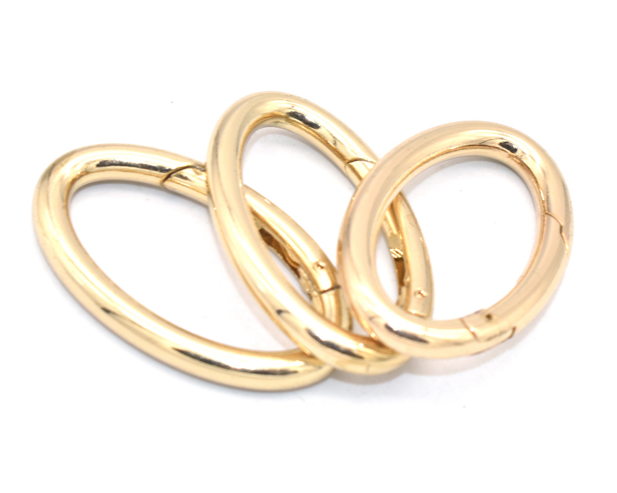 Gold Oval Spring Snap Hook O Ring Metal Snap Clasp Webbing - Etsy UK
