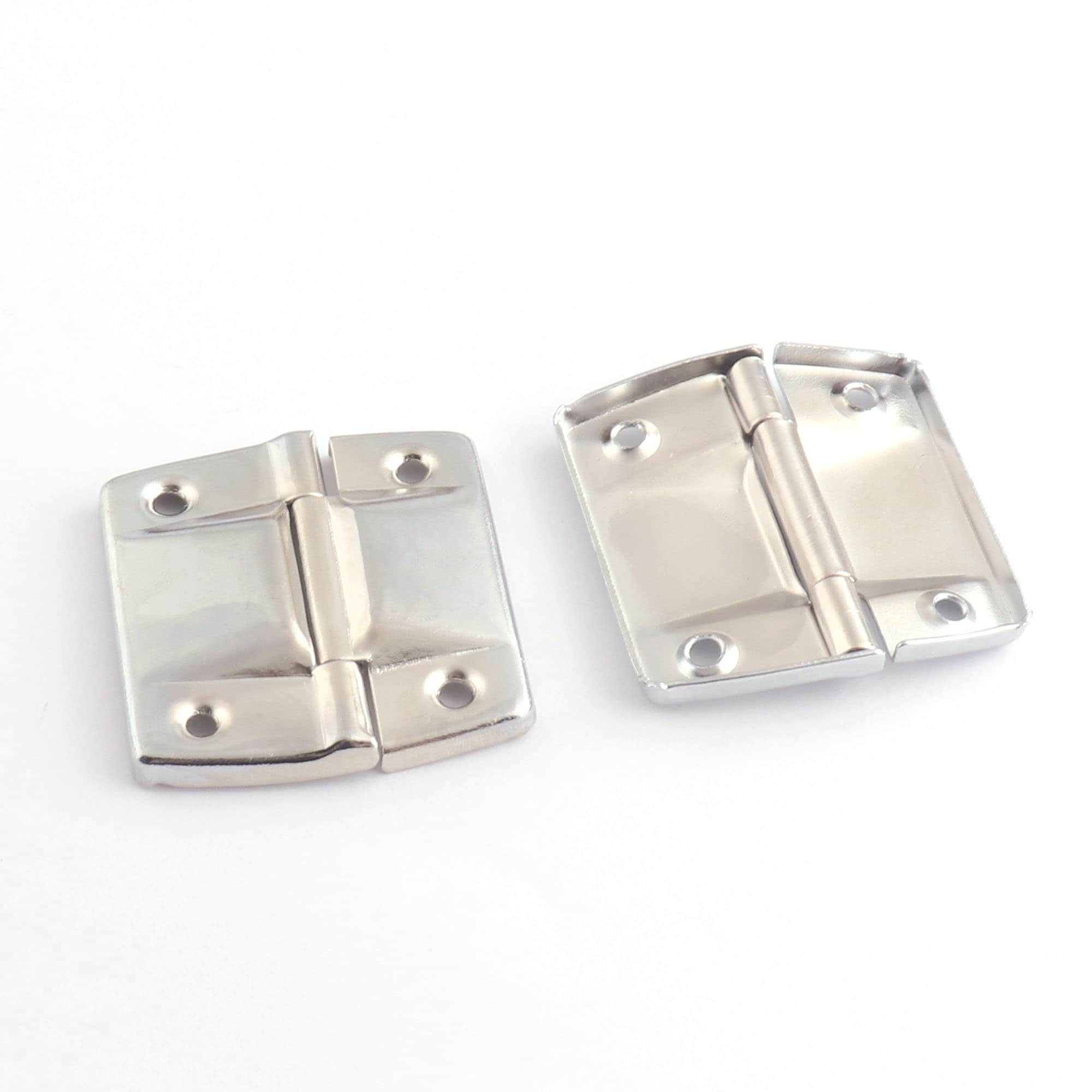 2 Cabinet Hinges Metal Box Hinges With Screws Silver - Etsy