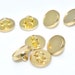 Metal Round Flat Button Gold Jacket Buttons Sewing Buttons Shank ...