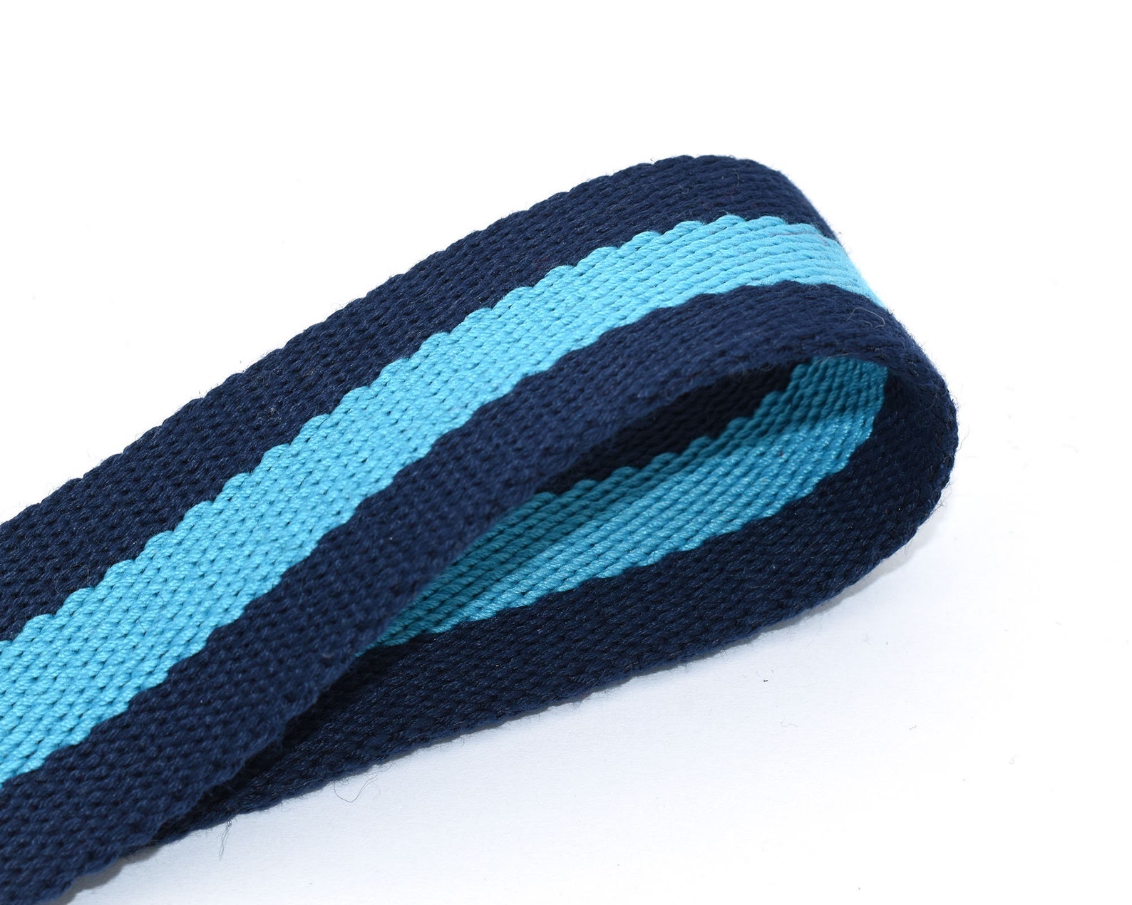 1.5" Blue Bag Webbing Belt Striated Webbing Jacquard Ribbon Bag Crafts ...