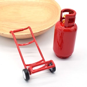 Handmade Mini Gas Tanks With Trolleys Miniature Gas Tanks Model ...
