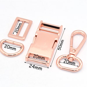 20mm Rainbow Release Buckle Adjuster Purse Buckles Webbing Hardware ...