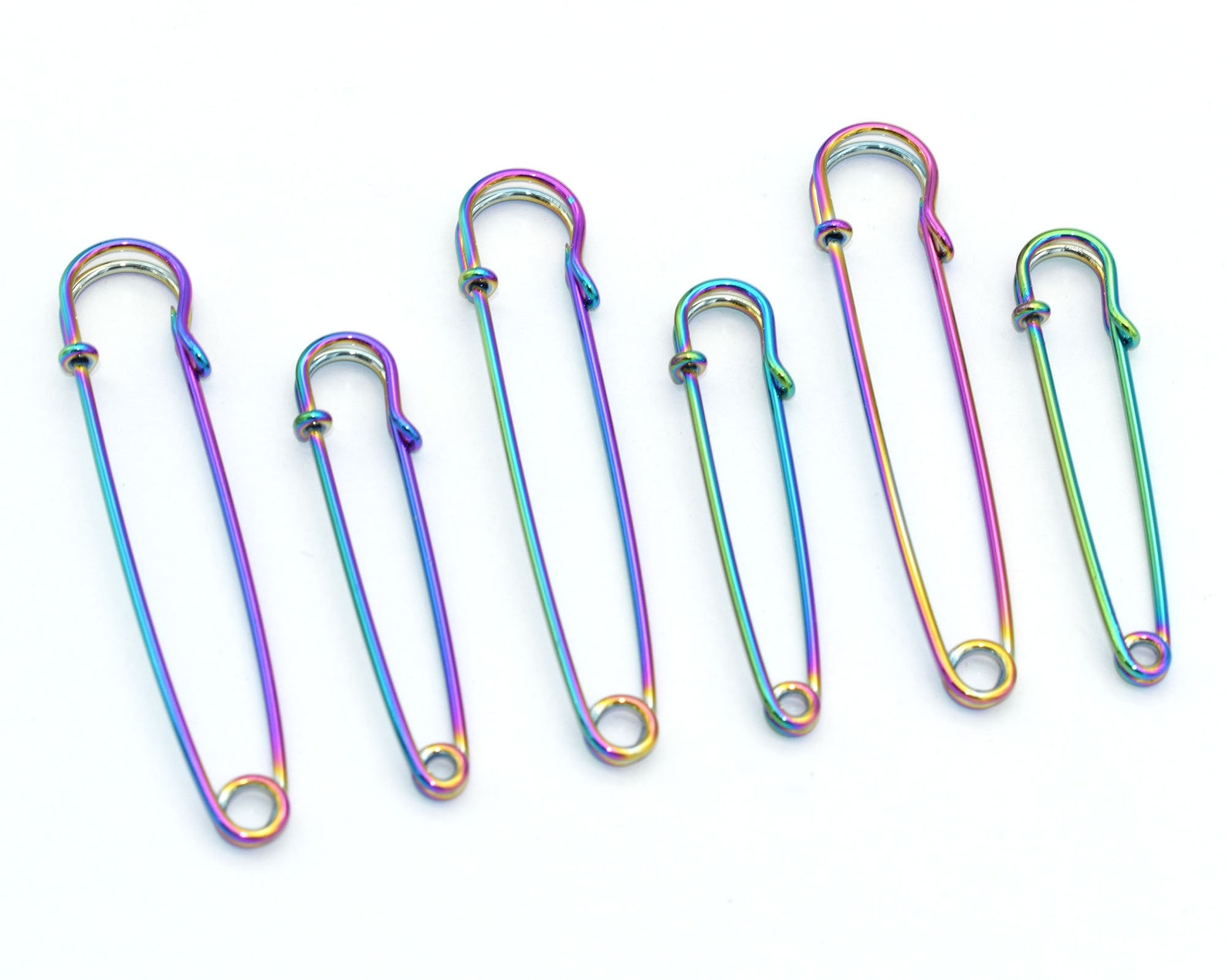 58/75mm Rainbow Safety Pin Clothing Shawl Pin Brooch Pins | Etsy