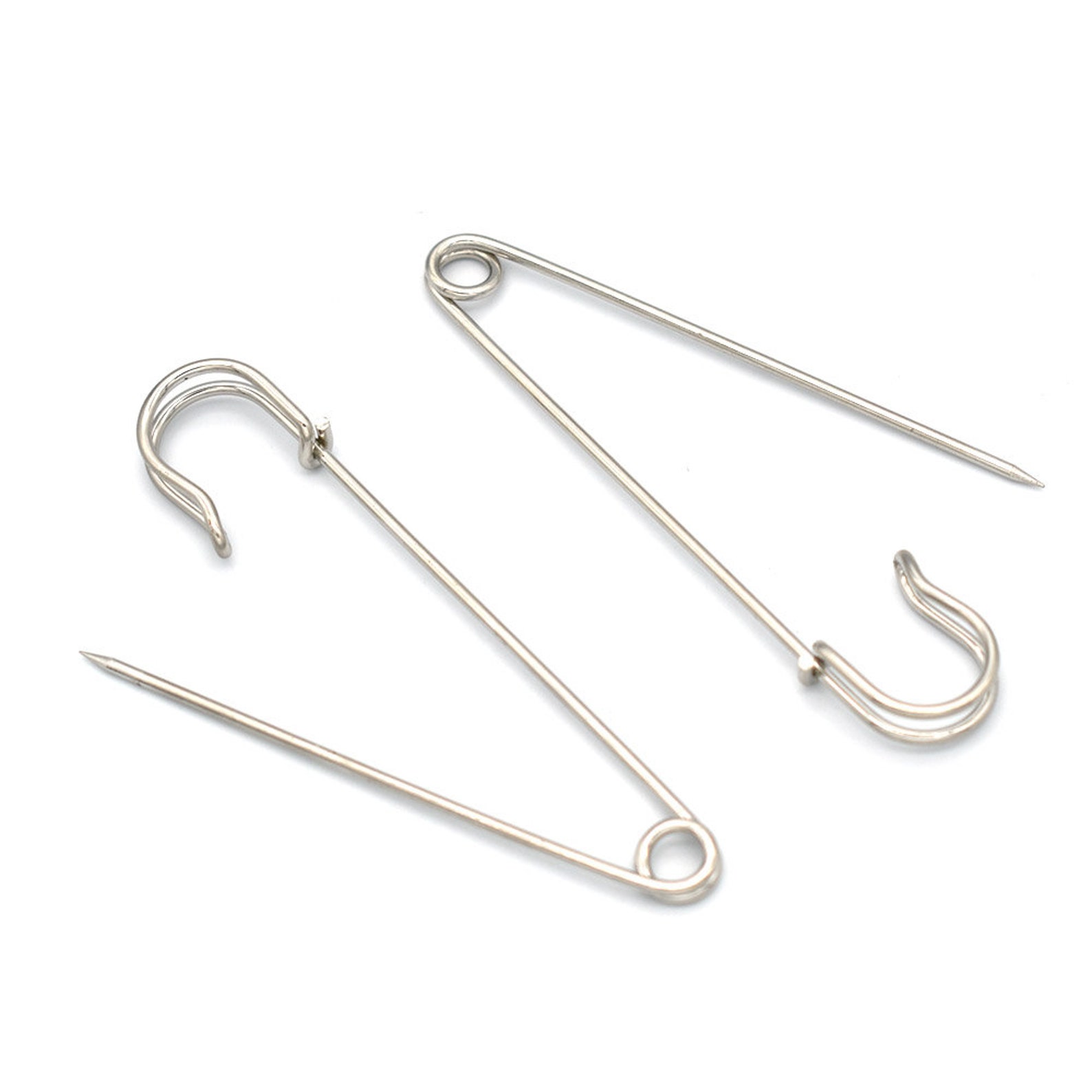 3''75mm Silver Safety Pin Clothing Shawl Pin Brooch - Etsy