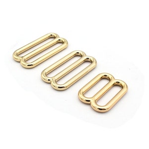 Metal Light Gold Adjuster Buckle Slide Buckles Clothes Belt Buckle Belt ...