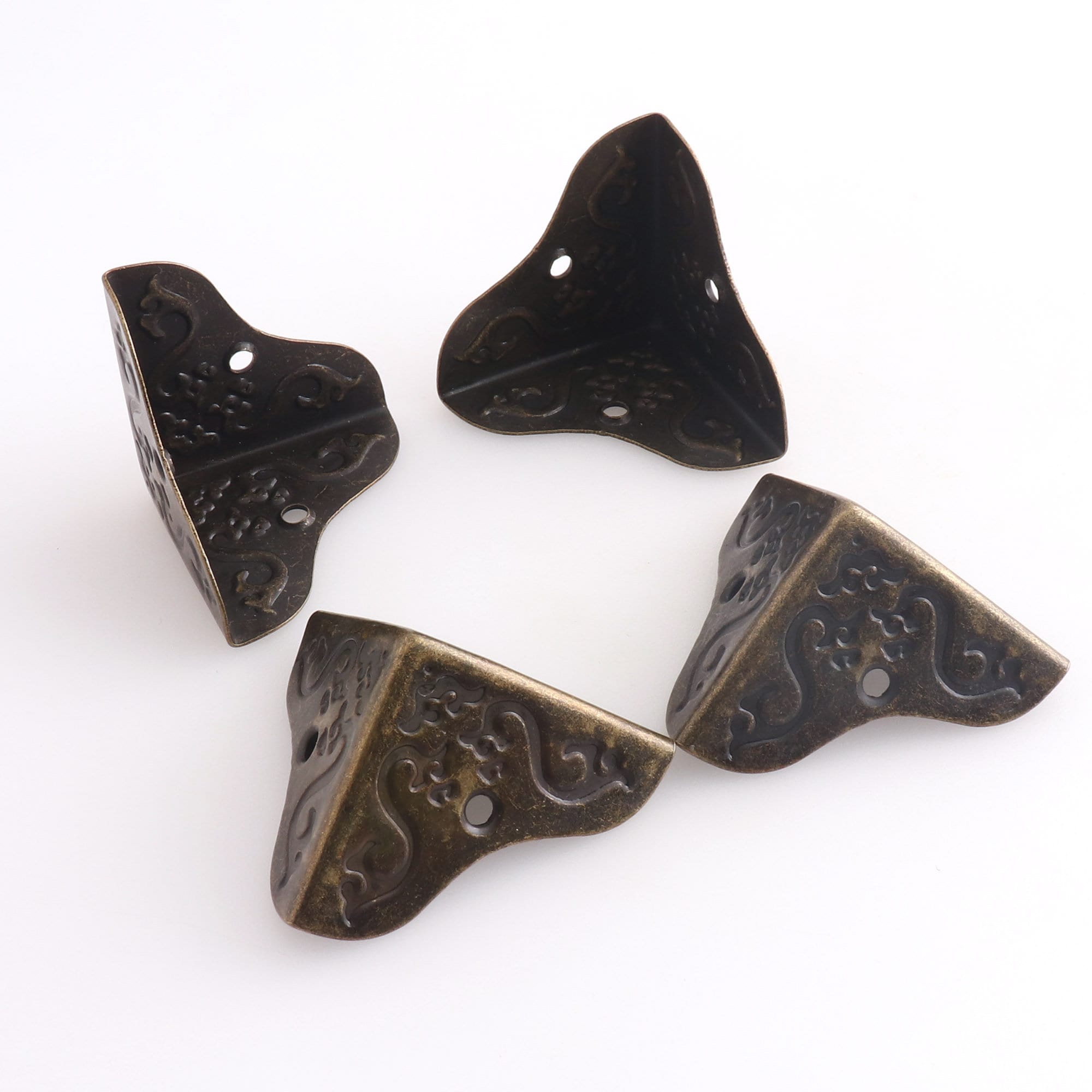 8pcs Vintage Box Corner Protector Triangle Metal Box Decorative Edge ...