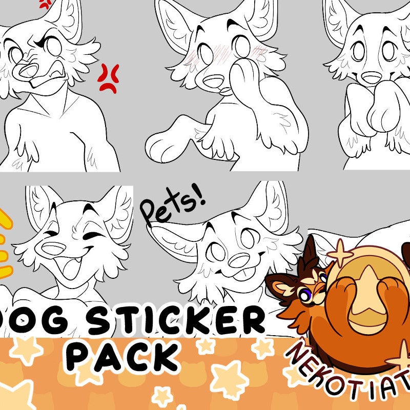 Furry Sticker Packs - Etsy