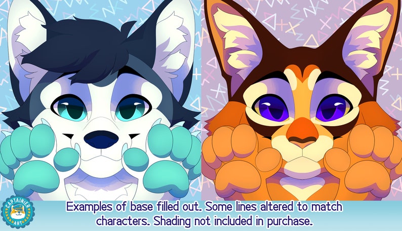 Paw Icon Base Furry Lineart & Base | Etsy