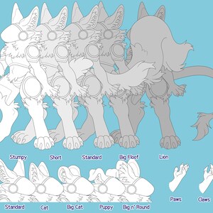 Protogen Reference Sheet Base Furry Lineart & Base - Etsy