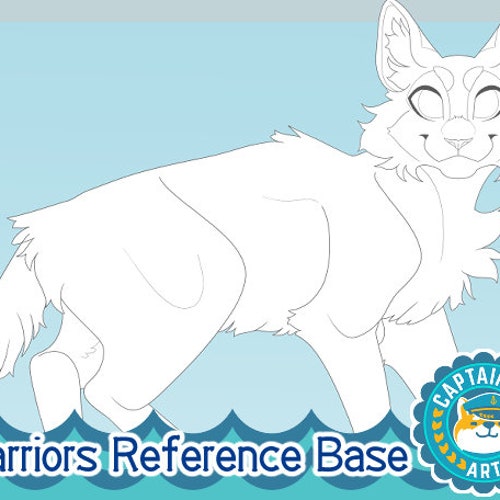 Cat Reference Sheet Base Lineart Warrior Cats Ocs - Etsy
