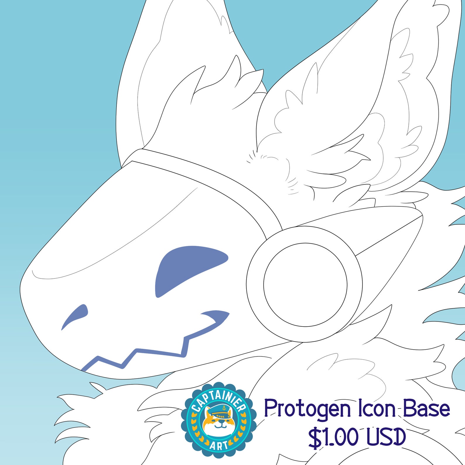 Protogen Icon Base Furry Lineart & Base | Etsy UK
