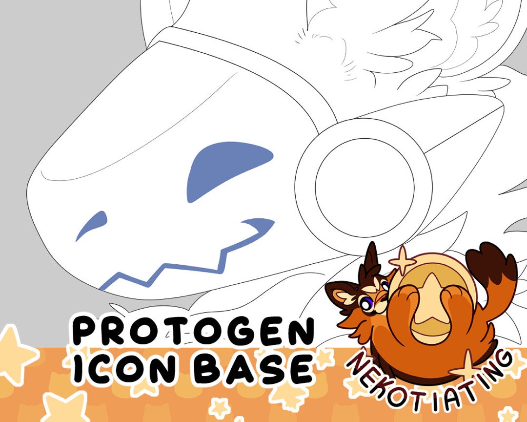 Protogen Icon Base | Furry Lineart & Base - Etsy