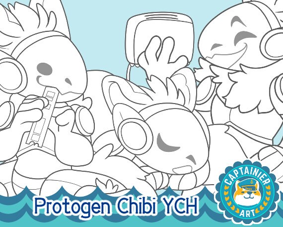 Protogen Chibi YCH Your Character Here Commission | Etsy Hong Kong