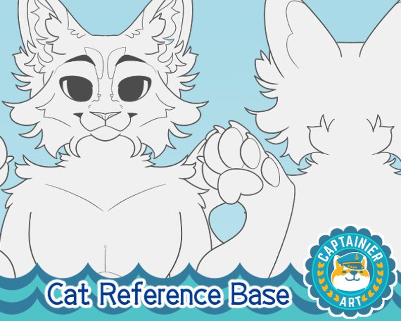 Cat Reference Sheet Base - Etsy