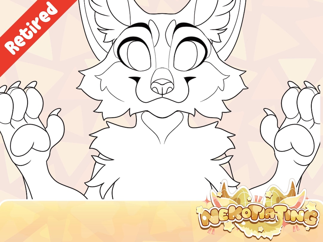 Small Fox Base | Furry Lineart & Base (retired / Discounted) - Etsy