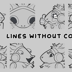 Protogen Emoji Pack 2025 | Furry Lineart & Base - Etsy