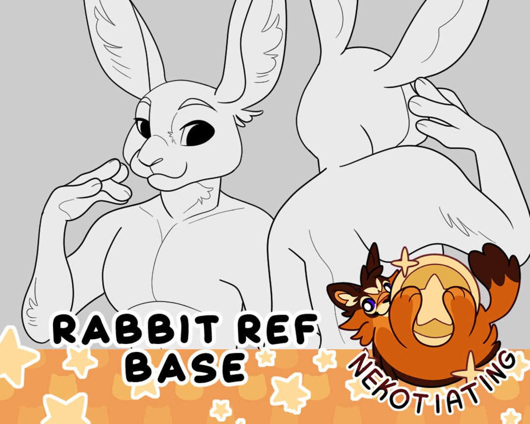 Rabbit Reference Sheet Base - Etsy