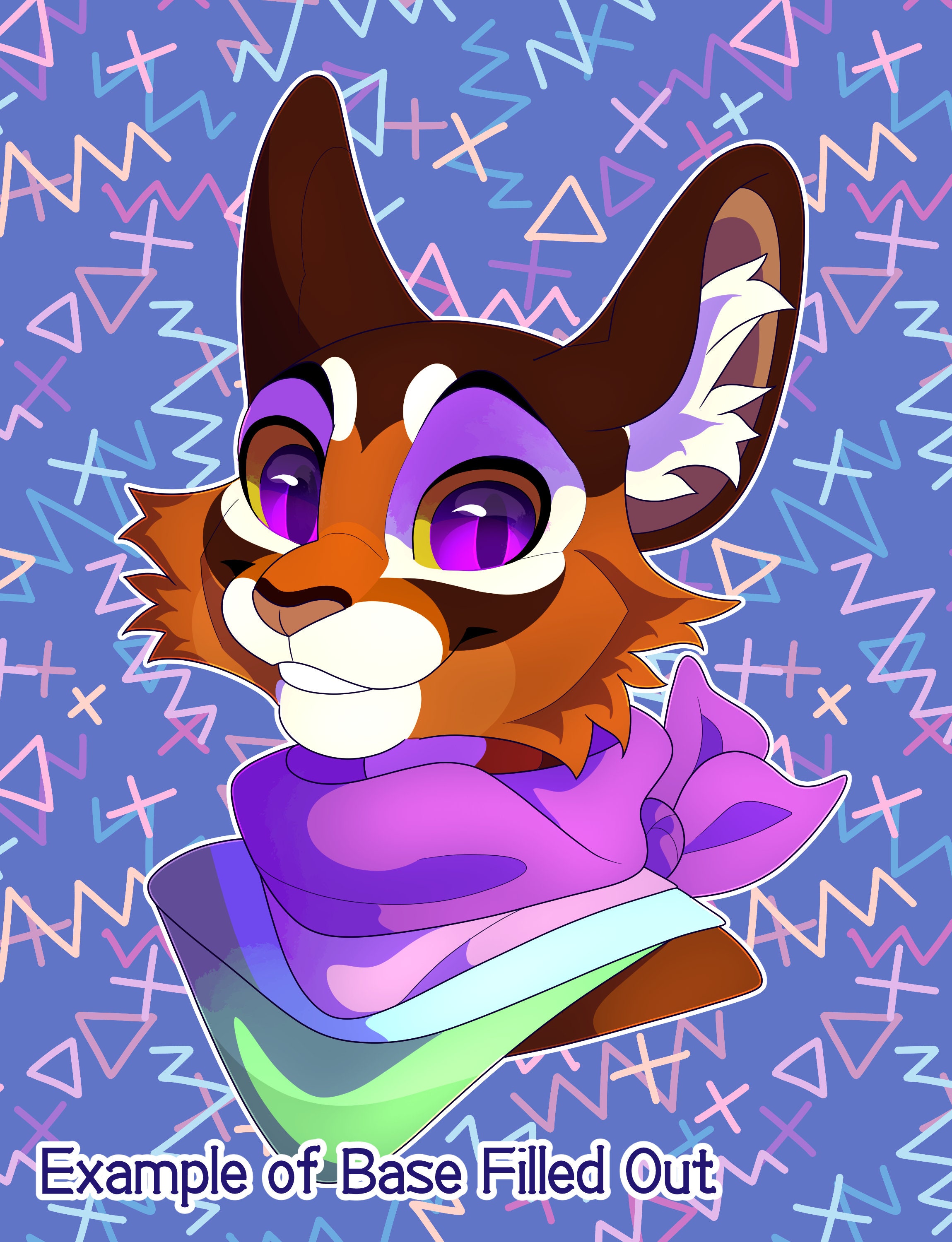 Pride Headshot Base Furry LGBTQ Lineart - Etsy