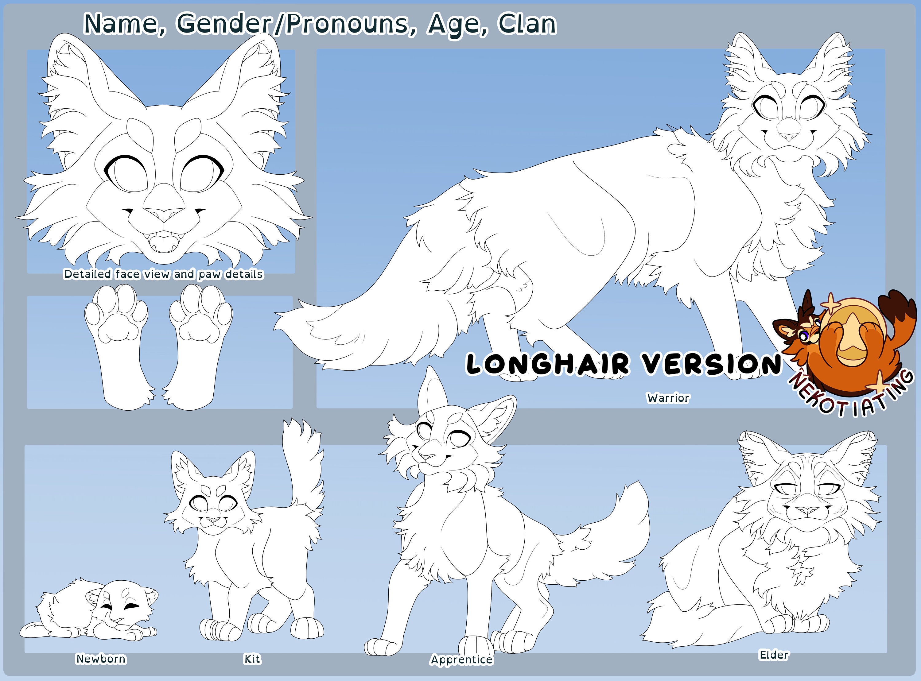 Warrior Cats Lineart Kits