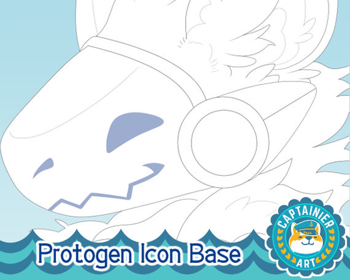 Protogen Icon Base Furry Lineart & Base - Etsy