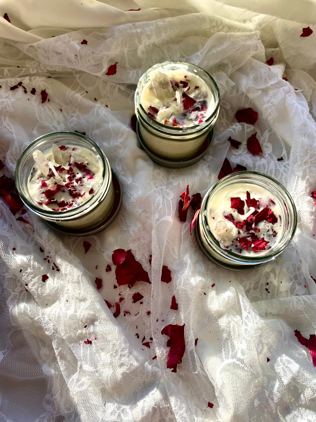 Mason Jar Red Rose Candle - Etsy