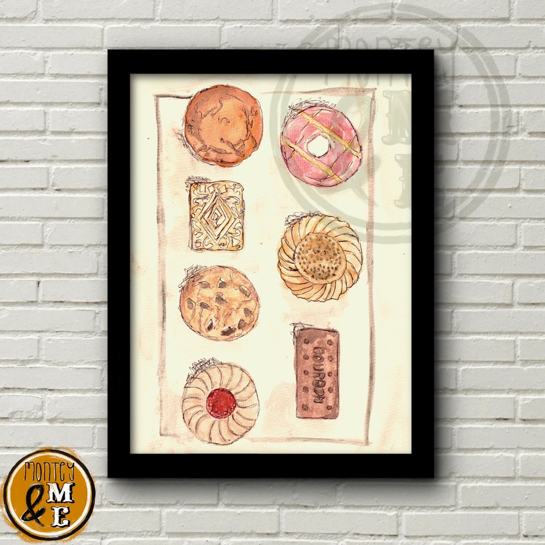 Biscuit Print Artwork A4 A3 A2 Poster Vintage Kitchen Home Decor ...