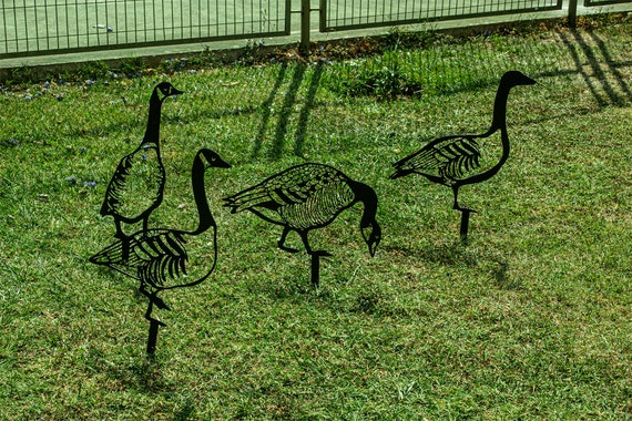 Goose Metal Yard Art Canada Goose Decor Metal Goose Duck | Etsy