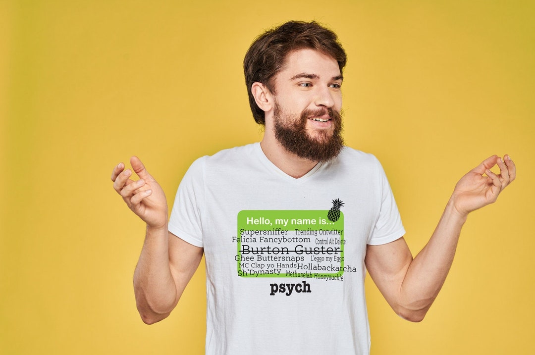 Psych Gus Name Tag SVG Cut File - Etsy