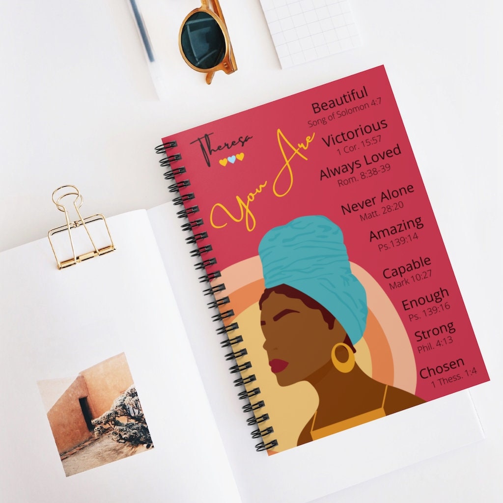 You Are Beautiful Enough Loved Custom Spiral Notebook Black - Etsy
