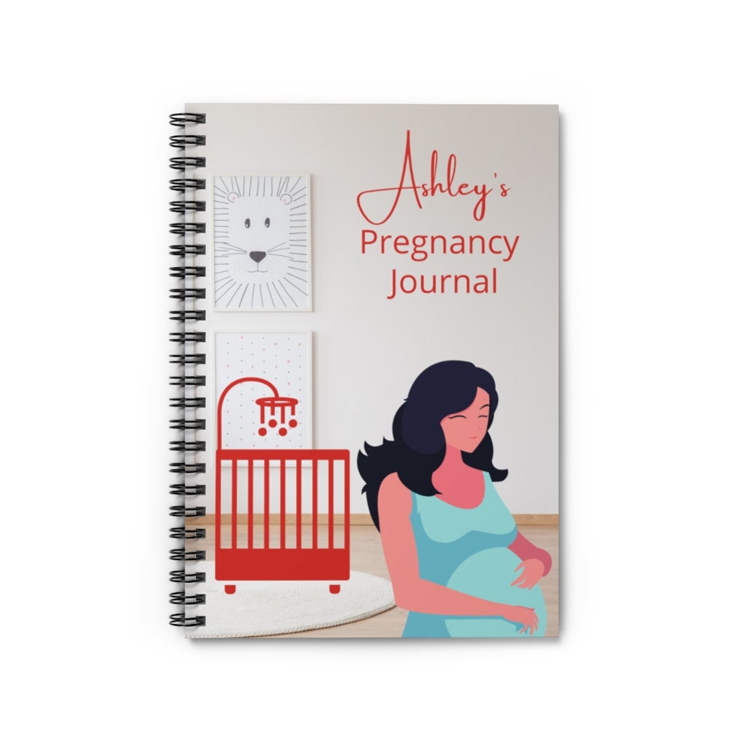 Custom Spiral Notebook, Personalized Notebook for Mom to Be, Pregnancy ...