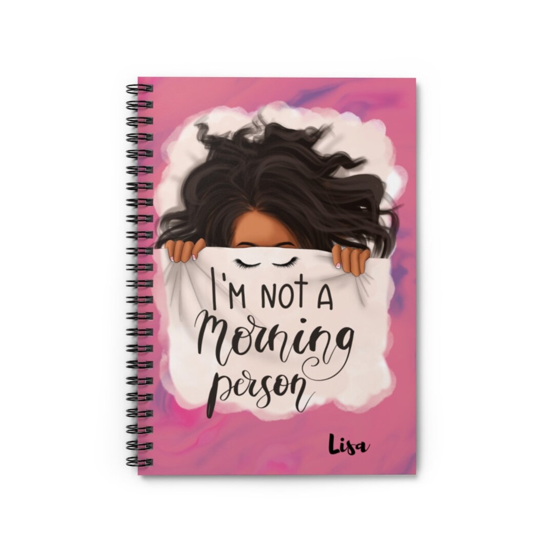 Custom Spiral Notebook Personalized Notebook for Women Black - Etsy