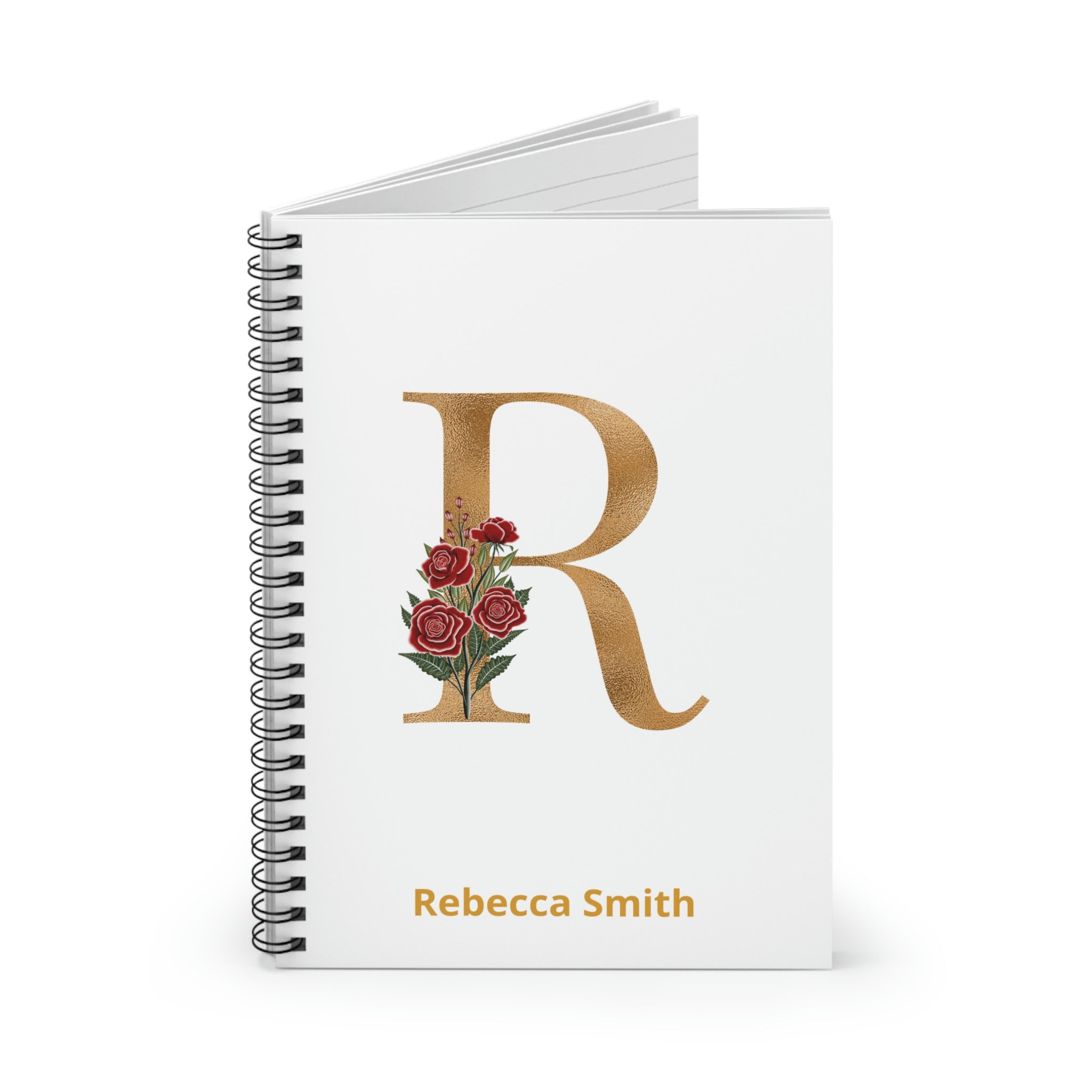 Custom Monogram Journal, Journal Personalized With Name & Floral ...