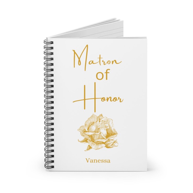 Matron of Honor Notebook, Custom Spiral Notebook, Matron of Honor Gift ...