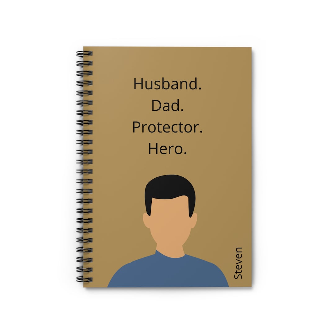 Husband Dad Protector Hero, Fathers Day Notebook, Personalized Book for ...