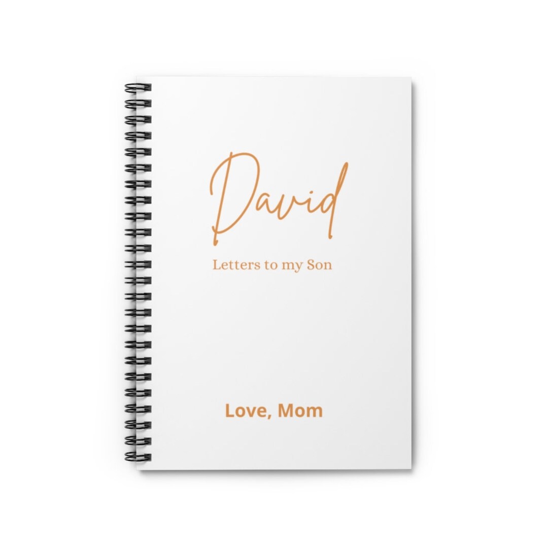 Letters to My Son, Custom Spiral Notebook, Personalized Notebook, Baby ...