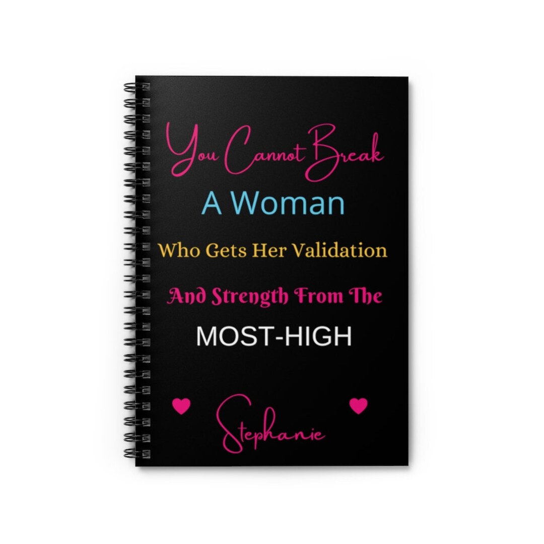 Daughter of the Most High, APTTMH, Custom Spiral Notebook, Black Woman ...