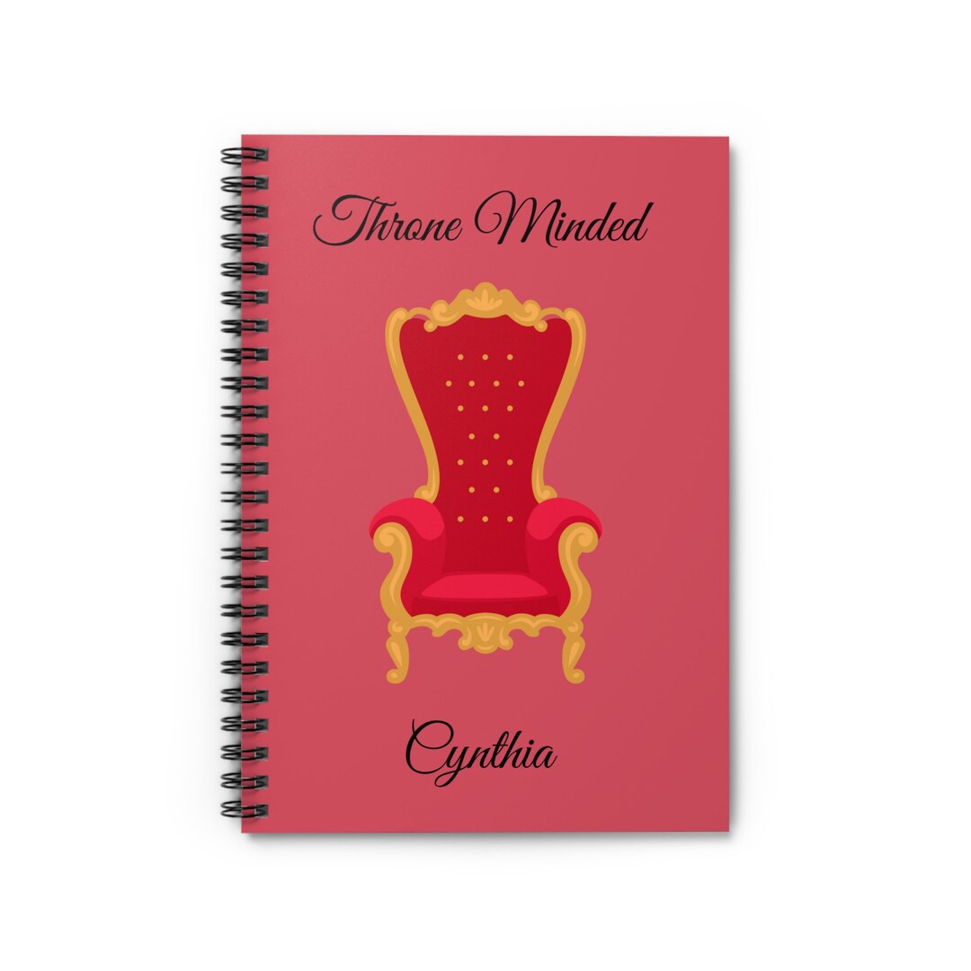 Throne Minded, Custom Notebook, Prayer Journal, Throne Chair, Throne ...