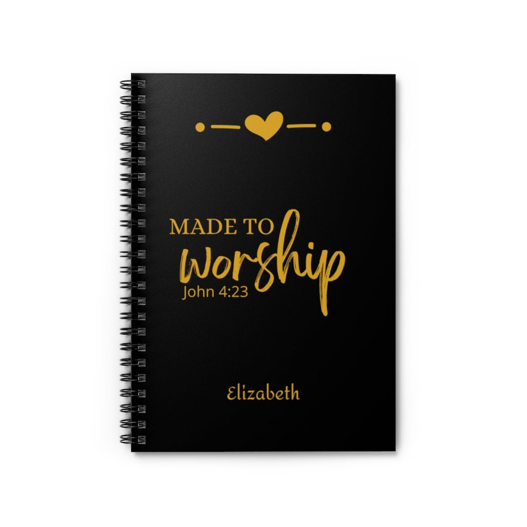Made to Worship, Custom Notebook, Personalized Notebook, Prayer Journal ...