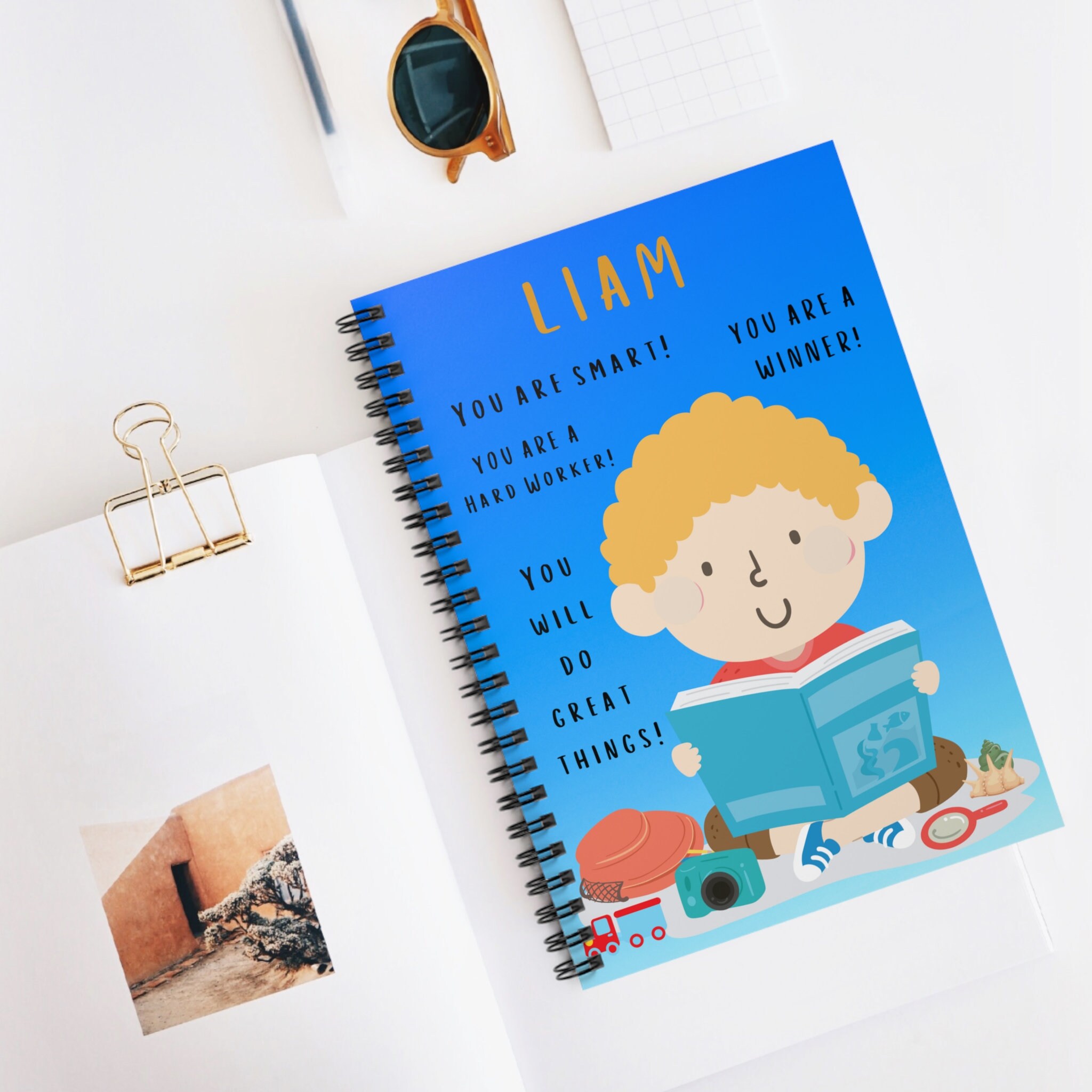 Custom Spiral Notebook, Personalized Notebook for Kids, Affirmation for ...